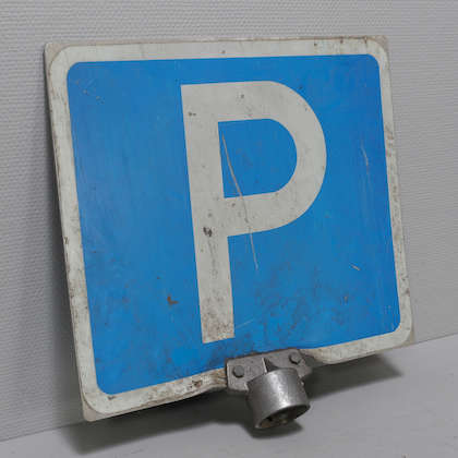 P-skylt, 41x48 cm.